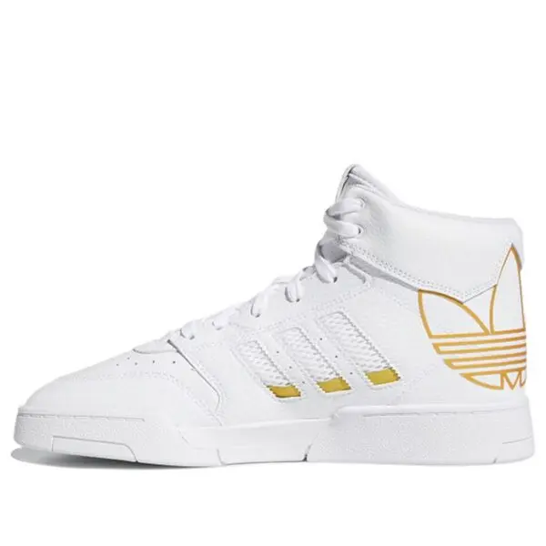 Adidas Drop Step Xl High Top Sneakers - White/gold