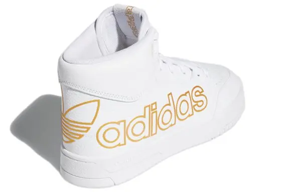 Adidas Drop Step Xl High Top Sneakers - White/gold