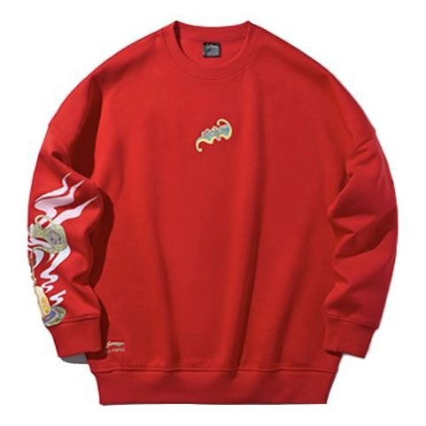 LI-NING X Disney Crossover Crew Neck Pullover - Red/white/green