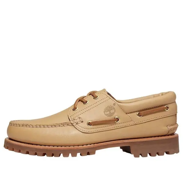 Timberland Authentic 3-eye Lug Handsewn Boat Shoes - Beige