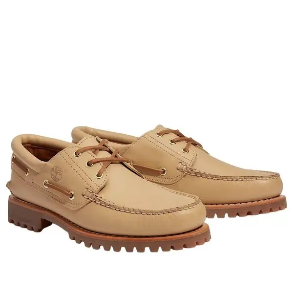 Timberland Authentic 3-eye Lug Handsewn Boat Shoes - Beige