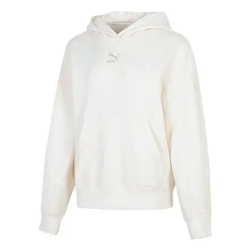 PUMA Classic Oversized Hoodie - White/grey