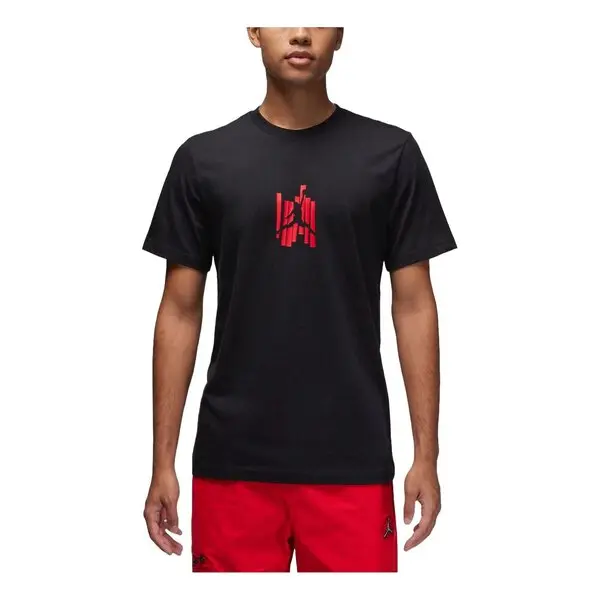 JORDAN Graphic T-shirt Asia Sizing 'black Red - Black/red