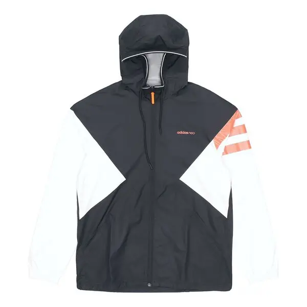 Adidas Neo Casual Zip-up Hooded Jacket - Black