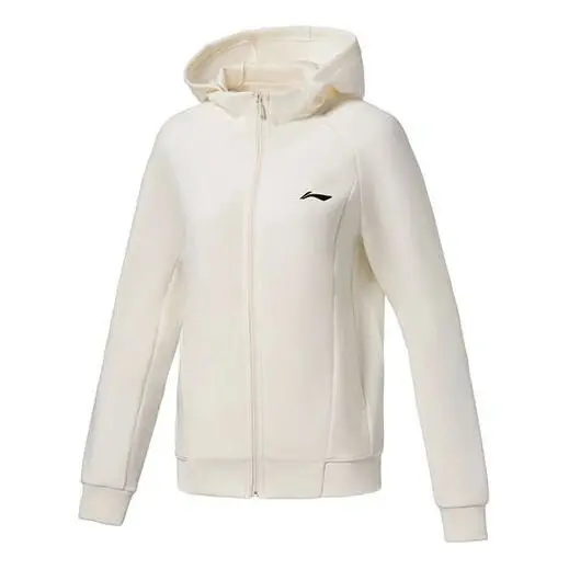 LI-NING Fitness Series Cardigan Hoodie Jacket - Ivory