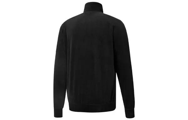 PUMA Iconic T7 Embroidered Logo Suede Stand Collar Jacket - Black