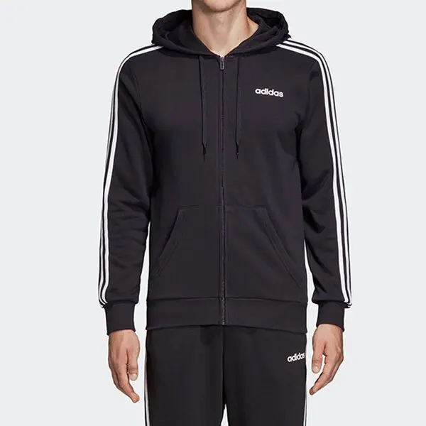 Adidas Knit Zipper Jacket With Logo And Sporty Stripes