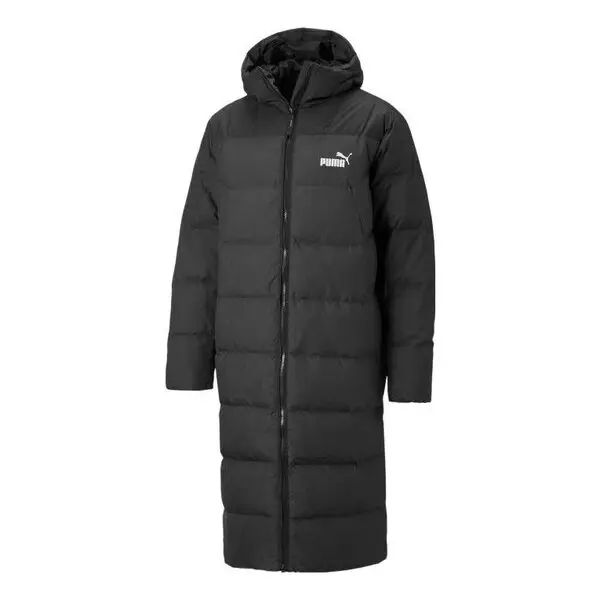 PUMA Hooded Down Coat Jacket - Black