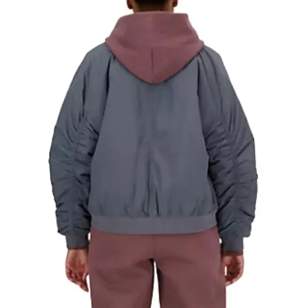 NEW BALANCE Linear Heritage Woven Bomber Jacket - Graphite