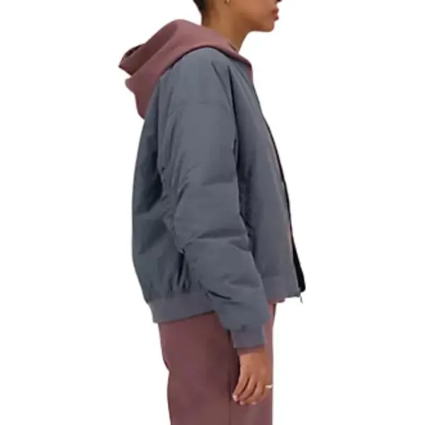 NEW BALANCE Linear Heritage Woven Bomber Jacket - Graphite
