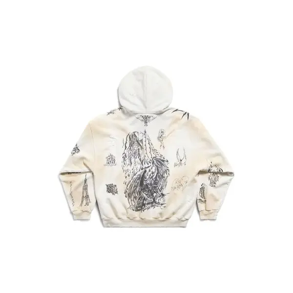 Balenciaga Tat Zip-up Hoodie