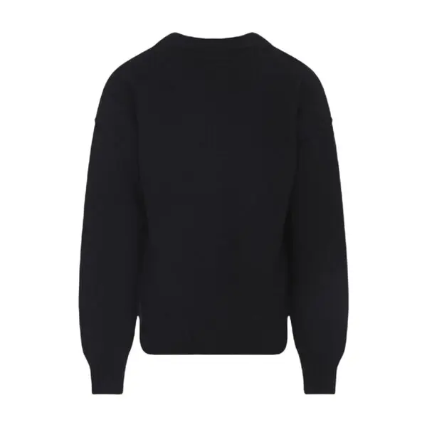 AMI Paris Big Heart Logo Merino Wool Cardigan