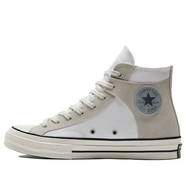 CONVERSE Chuck 70 Crafted Canvas High Top Sneakers - White/grey