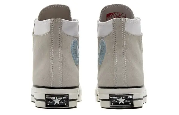 CONVERSE Chuck 70 Crafted Canvas High Top Sneakers - White/grey