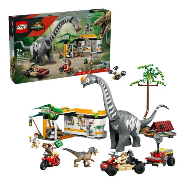 Lego Jurassic World Raptor & Titanosaurus Tracking Mission - Multi-color