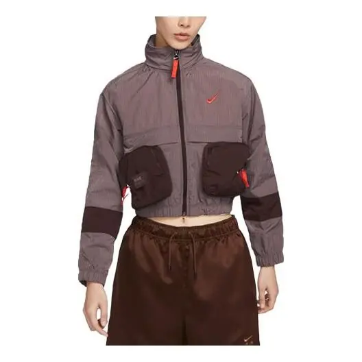 Nike As Nsw City Utility Woven Jacket - Burgundy
