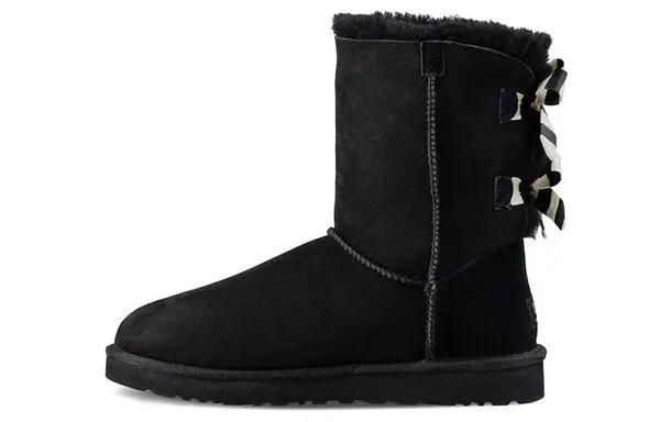 UGG Bailey Bow Stripe Boots - Black