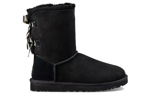 UGG Bailey Bow Stripe Boots - Black