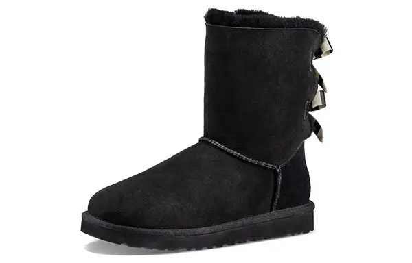 UGG Bailey Bow Stripe Boots - Black