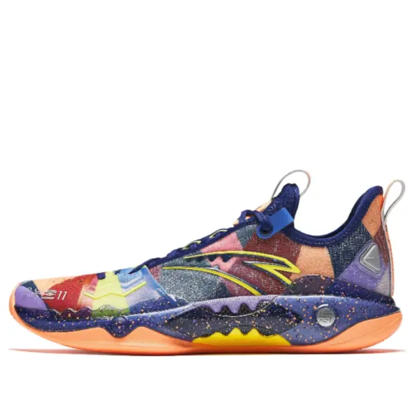 ANTA Shock Wave 5 Pro Canvas Sneakers - Blue/orange