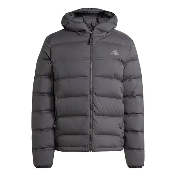 Adidas Helionic Stretch Hooded Down Jacket - Black