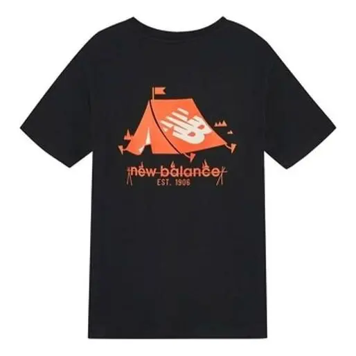 NEW BALANCE Short Sleeve Graphic T-shirt - Black/orange