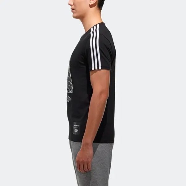 Adidas Neo Sw Tee 5 Reflective Printing Round Neck Short Sleeve