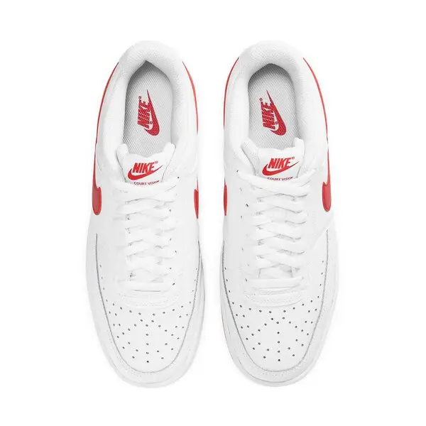 Nike Court Vision Low Top Sneakers - White/red
