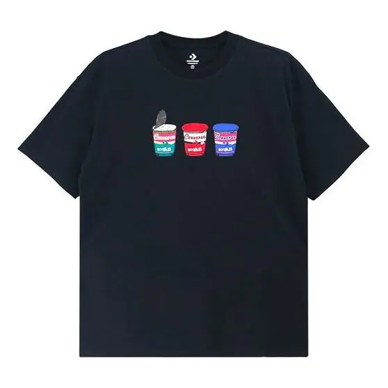 CONVERSE Applique Short Sleeve T-shirt - Black