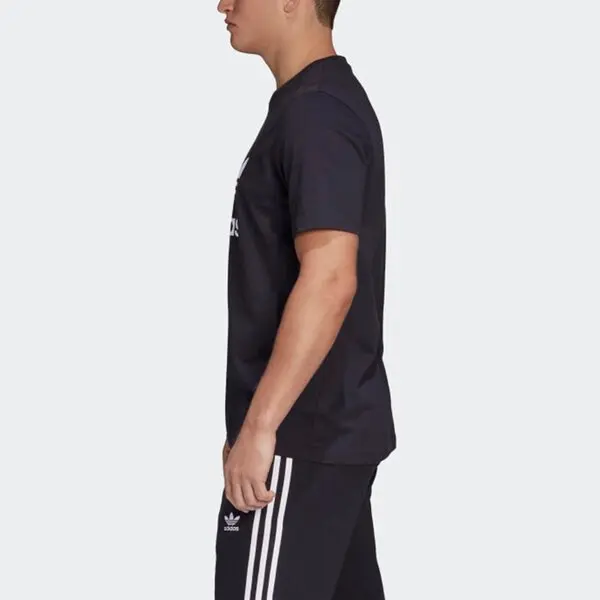 Adidas Originals Alphabet Printing Pattern Breathable Short Sleeve - Black