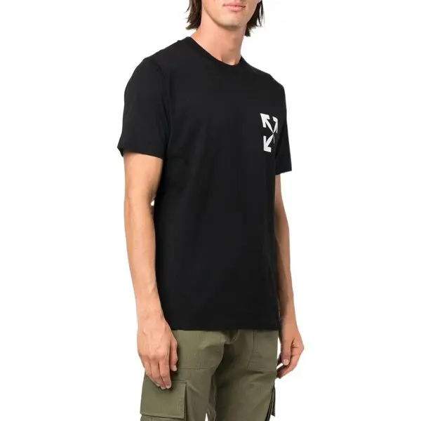 Off-White Ss22 Solid Color Arrow Logo Round Neck Short Sleeve Version White T-shirt