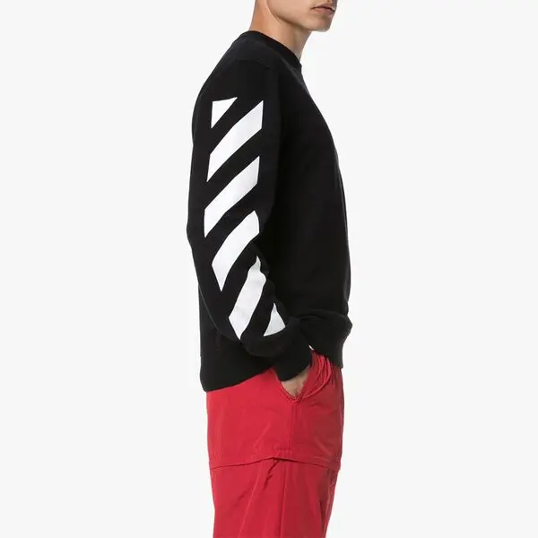 Off-White Thermo Striped Logo Slim-fit Sweatshirt