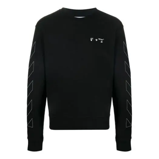 Off-White Diagonal Stripes Logo Pullover - Black