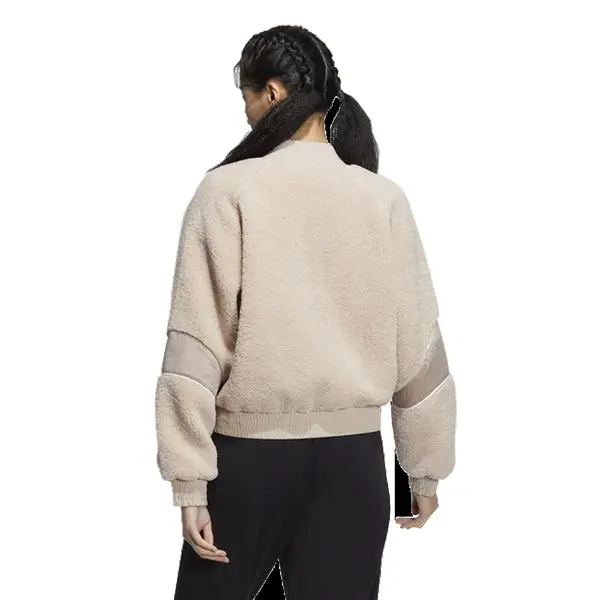 Adidas Fleece Zip Up Jacket - Beige