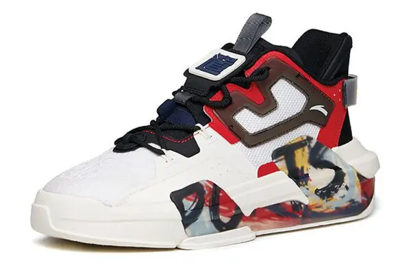 ANTA Shock The Game 3 Low Sneakers - White/black/red