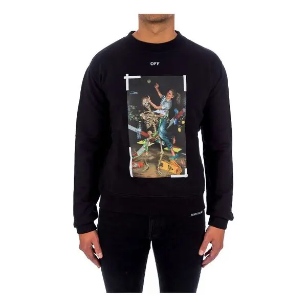 Off-White Pascal Painting Logo Crewneck Sweater - Black