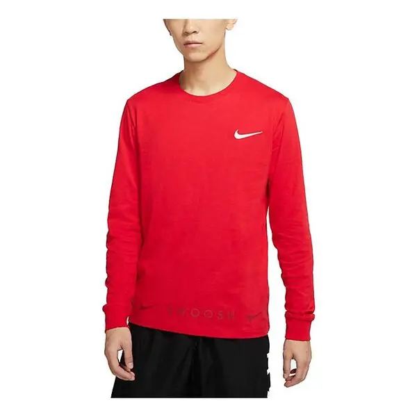Nike Swoosh Long Sleeve Crewneck - Red