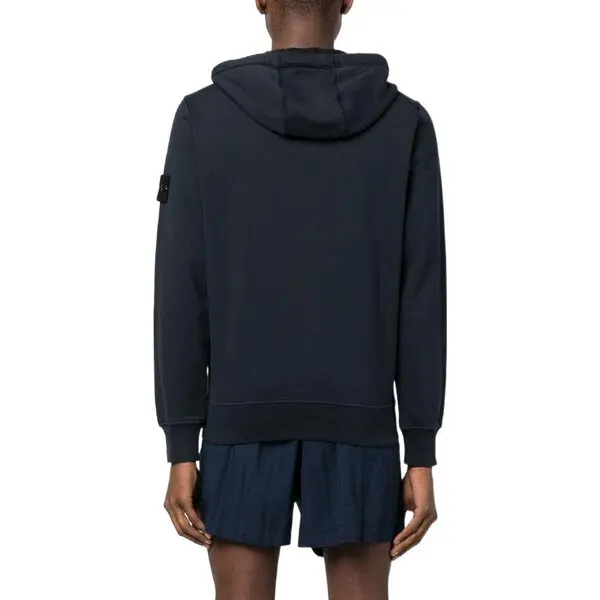 Stone Island Zip-up Hooded Jacket - Navy Blue