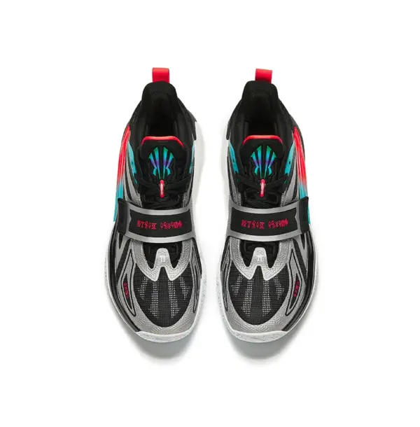 ANTA Kai 1 "kai-leidoscope" High Top Athletic Sneakers - Black/blue/red