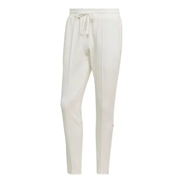 Adidas Solid Color Stripe Logo Casual Sports Pants/trousers/joggers Autumn Beige - Multi-color