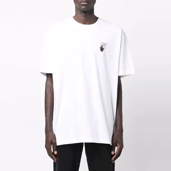 Off-White Fw21 Logo Arrow Round Neck Short Sleeve Loose Fit