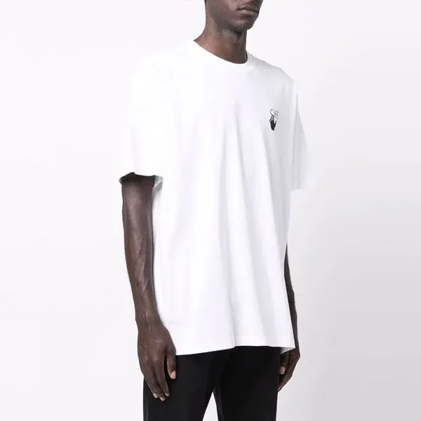 Off-White Fw21 Logo Arrow Round Neck Short Sleeve Loose Fit