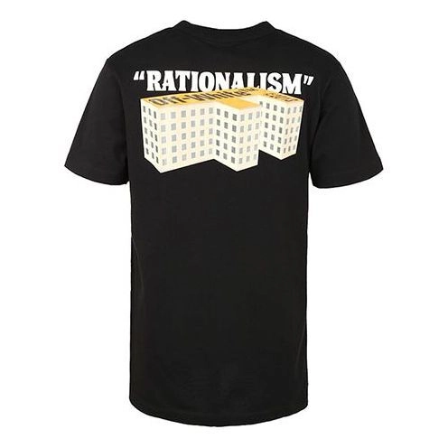 Off-White Alphabet Pattern Printing Round Neck Short Sleeve - Black