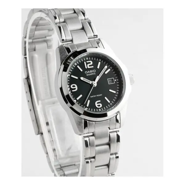 Casio Stainless Steel Analog Quartz Watch - Black