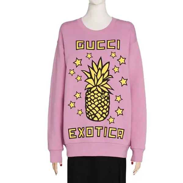 Gucci Pineapple Printed Long Sleeve Sweater