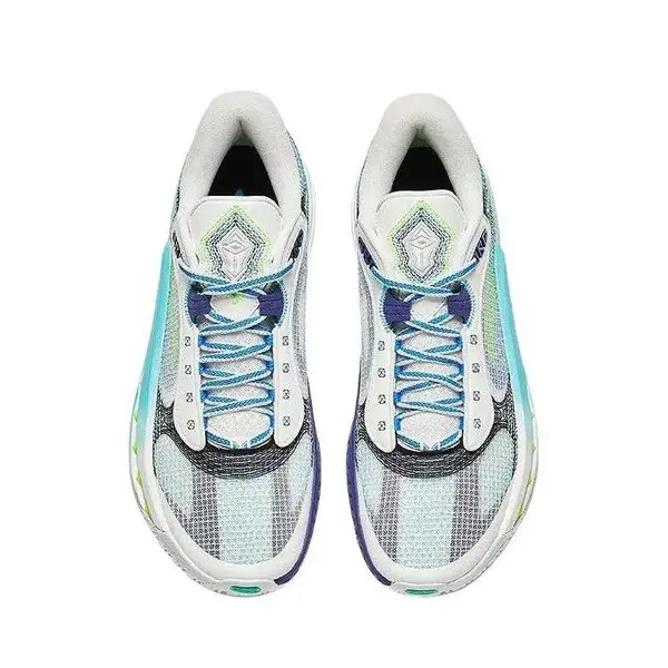 ANTA Shock Wave 6 Athletic Sneakers - White/blue
