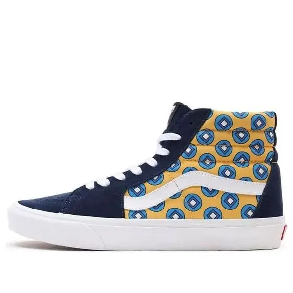 VANS Sk8-hi Tie Print Mix High Top Sneakers - Blue/yellow/red