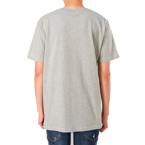 Off-White Chest Alphabet Logo Slim Fit Short Sleeve Gray