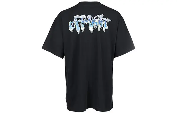 Off-White 90s Liquid Over Short-sleeve Tee 'black/blue