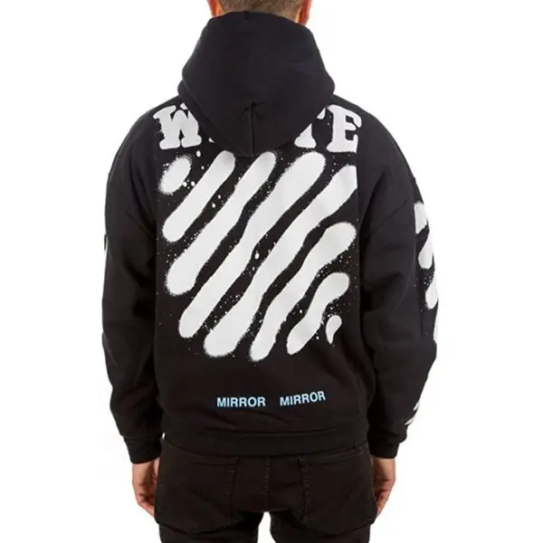 Off-White Splash Ink Graffiti Stripe Hoodie
